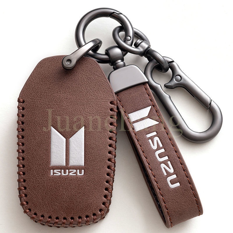 Leather Car Key Case Remote Control Fobs Protector Cover For Isuzu New ...