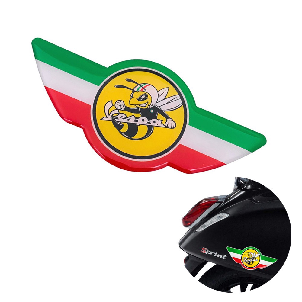 3D Motorcycle Decal Sticker Resin Italy Stickers Case for PIAGGIO VESPA ...