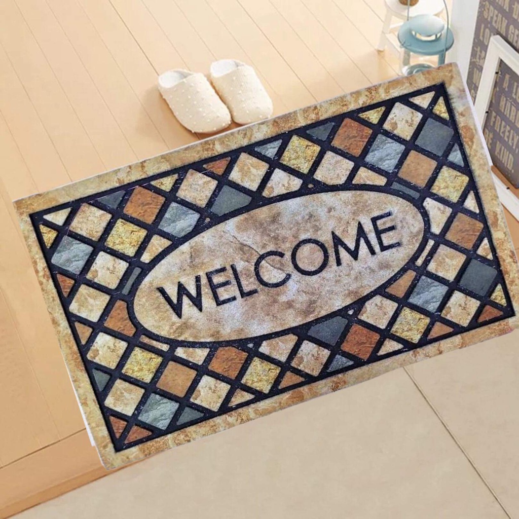 (45*75cm) 3D Thick Heavy Duty Outdoor/Indoor Welcome Rug Doormat (45 ...