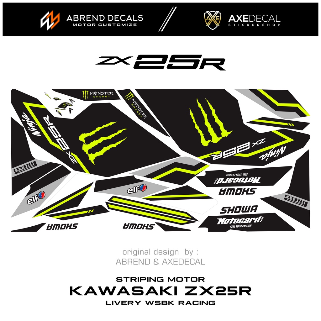 Striping ZX25R Livery KRT WSBK Racing/Kawasaki ZX 25R Motorcycle ...