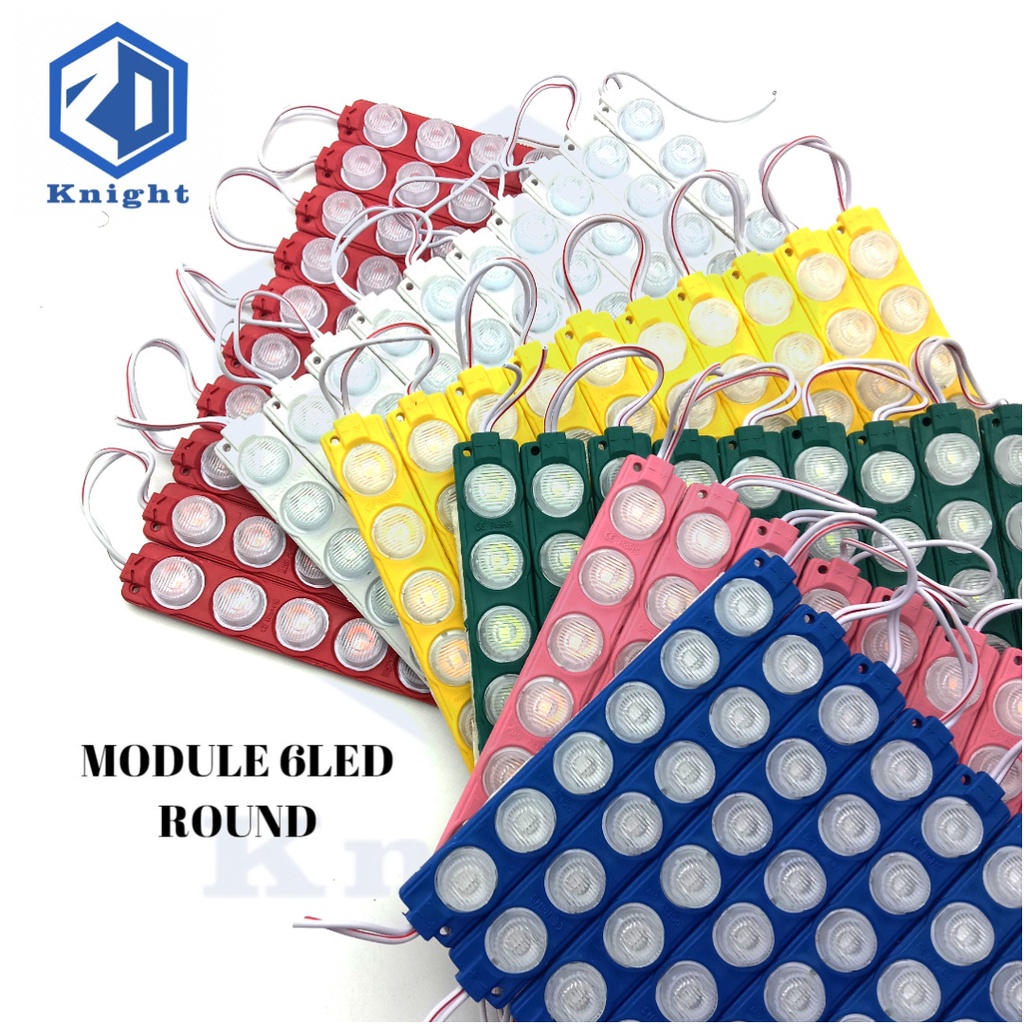 Knight Car Motorcycle 6 LED Round Light Module 12VDC Waterproof, No ...