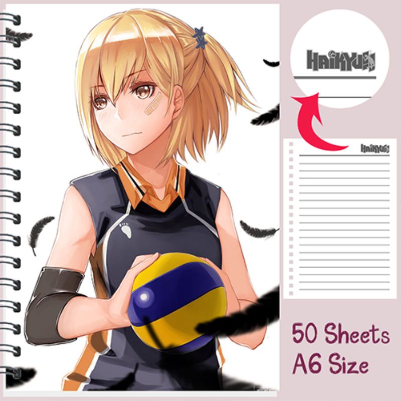 (Small Size) 49 Designs Matte A6 Size Haikyuu!! Anime Notebook Haikyuu ...