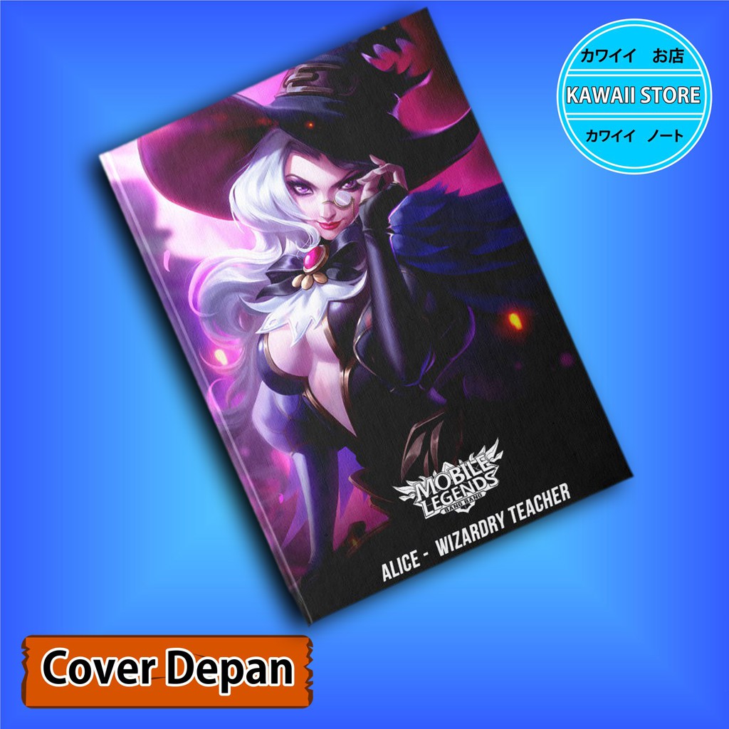 Notebook / Pocket Book Hard Cover Game MLBB ALICE-WIZARDRY TEACHER uk A5 & A6 / Notebook Book ...