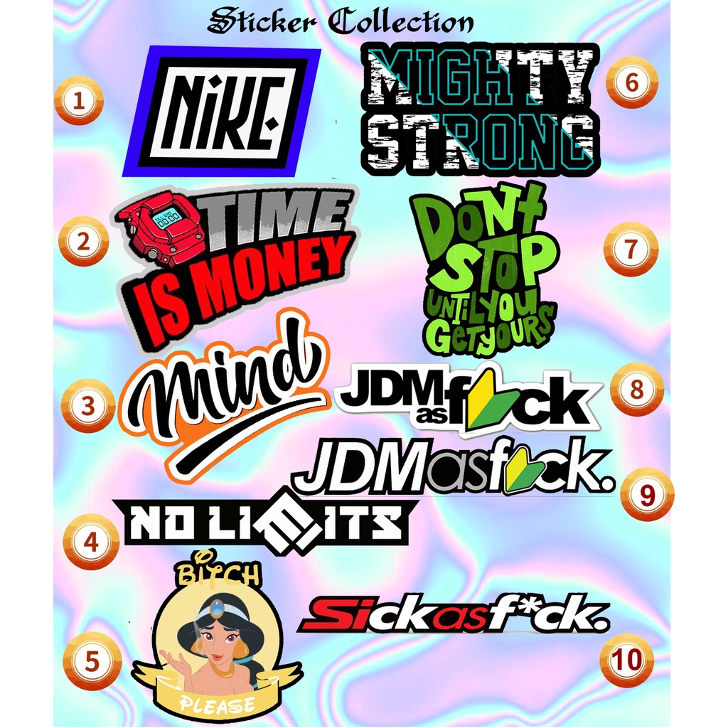 Vinyl Laminated Stickers Decals for Motorcycle r05 | Shopee Philippines