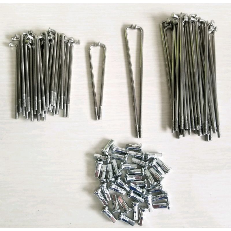 36PCS STAINLESS SPOKE W/NIPPLE FOR NO.14 RIM FIT TO( FINO,HONDA BEAT ...