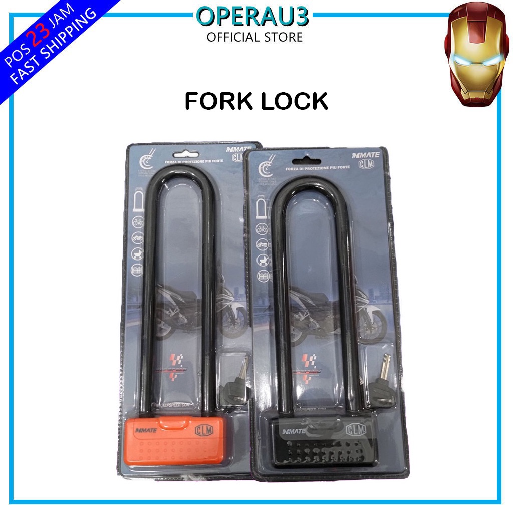 Fork Lock Mmate Heavy duty U Locker Security Chain Lock Motor Cutting ...
