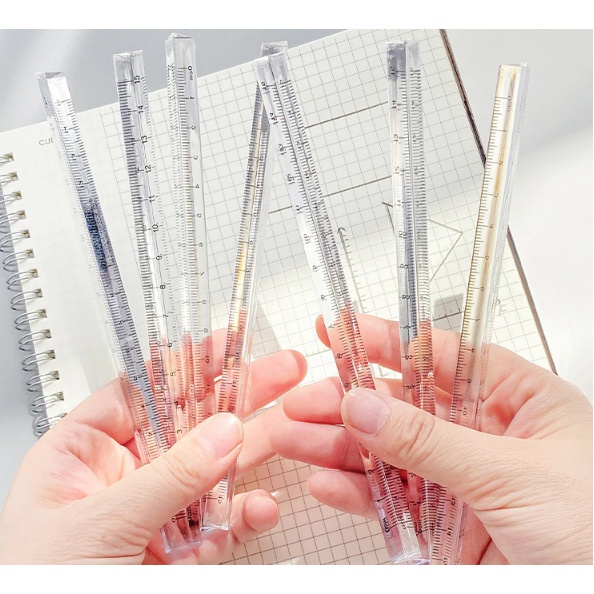 Qjoq.ph | 1pc Transparent triangle ruler three-edged three-dimensional ...