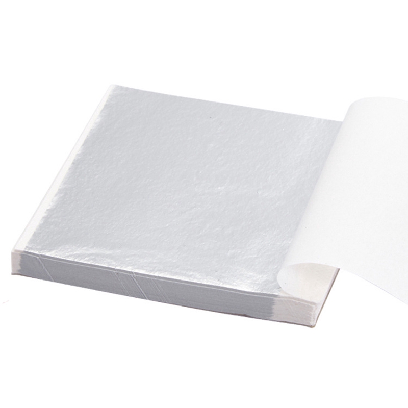 100pcs/set 24K Gold/Silver Leaf Sheets for Art Crafts Design Gilding ...