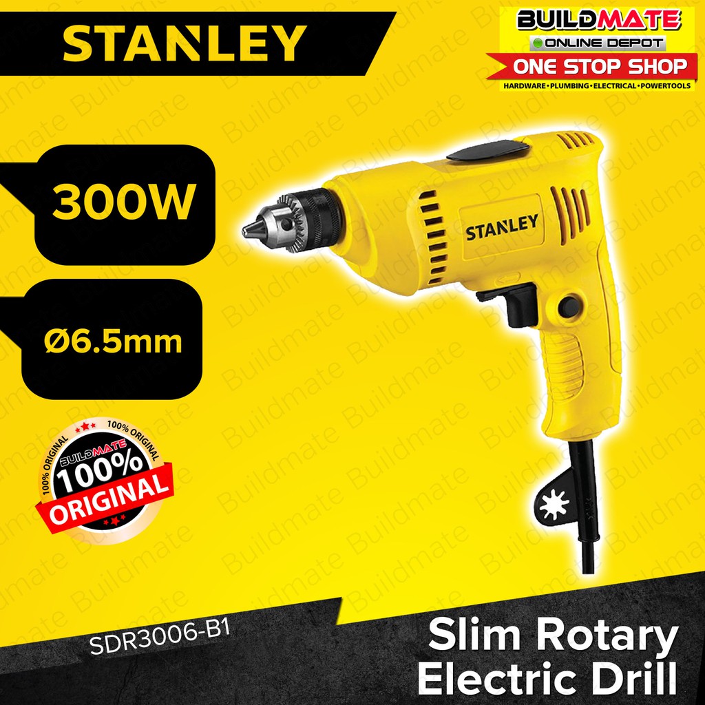 STANLEY Slim Rotary Electric Drill 300W 6.5mm SDR3006-B1 100% ORIGINAL ...