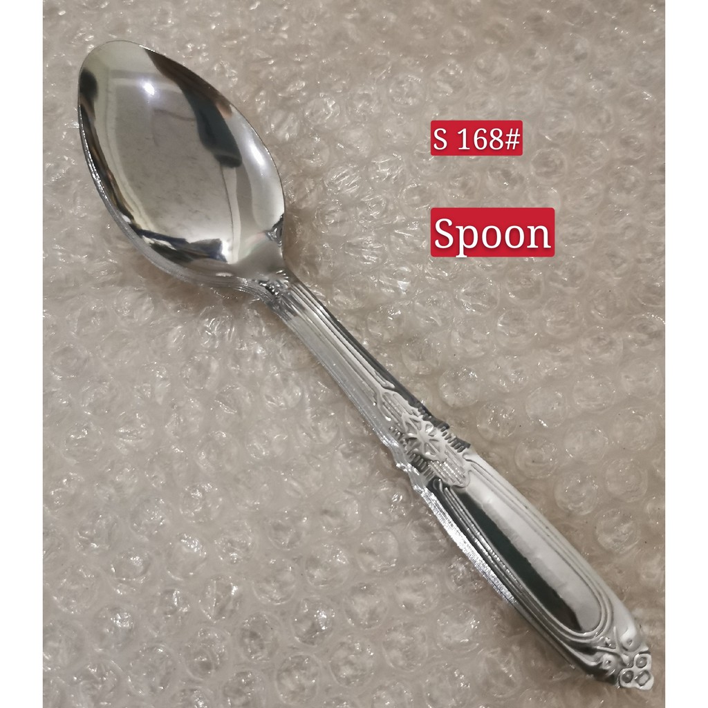#-168 Stainless steel spoon/fork 12pcs SPOON OR FORK | Shopee Philippines