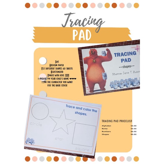 A5 SHAPES Tracing Pad | Shopee Philippines