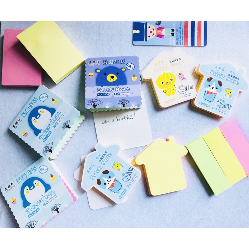 Cute Post It Note/Sticky Note[Cat/Puppy/Duck] office school | Shopee ...