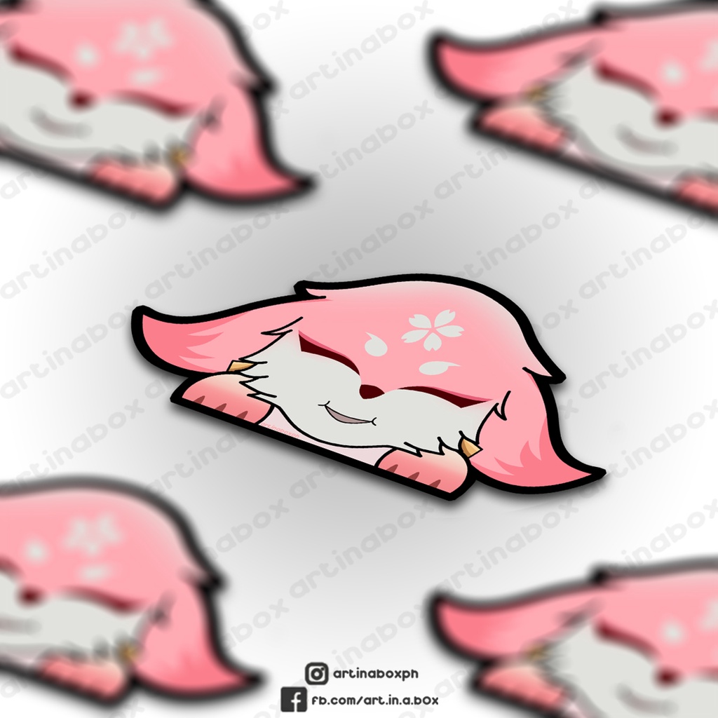 Yae Miko (Fox Version) - Genshin Impact Peeker Sticker | Shopee Philippines