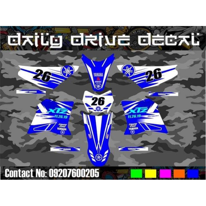 yamaha Xtz 125 decals (number 26) | Shopee Philippines