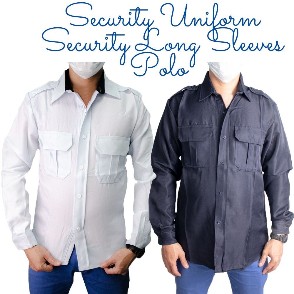Men's High Quality Security Guard White Long Sleeves Polo Ready To Wear ...