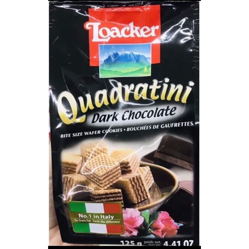 Loacker Dark Chocolate Quadratini Wafer Cookies 125g | Shopee Philippines