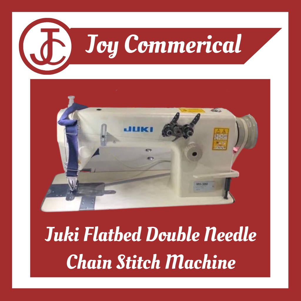 Juki Flatbed Double Needle Chain Stitch Machine MH-380 Brandnew & Semi ...