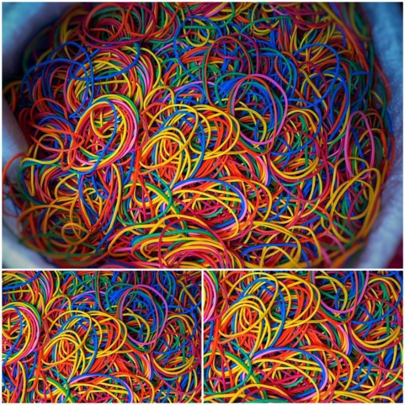 RUBBER BAND (REGULAR) GOMA/LASTIKO ASSORTED COLOR 1 KILO | Shopee ...