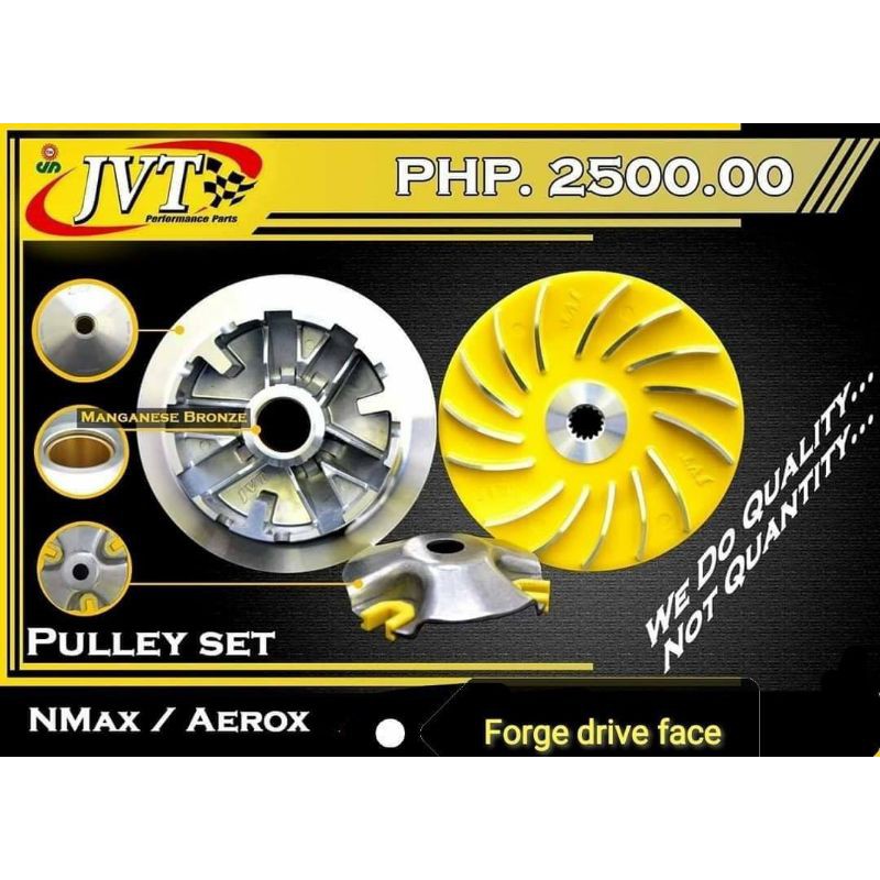 JVT RACING PULLEY SET FOR SCOOTERS MIO/MIO M3/(NMAX/AEROX V1 & V2)/BEAT/(PCX/ADV/CLICK 125/150 ...