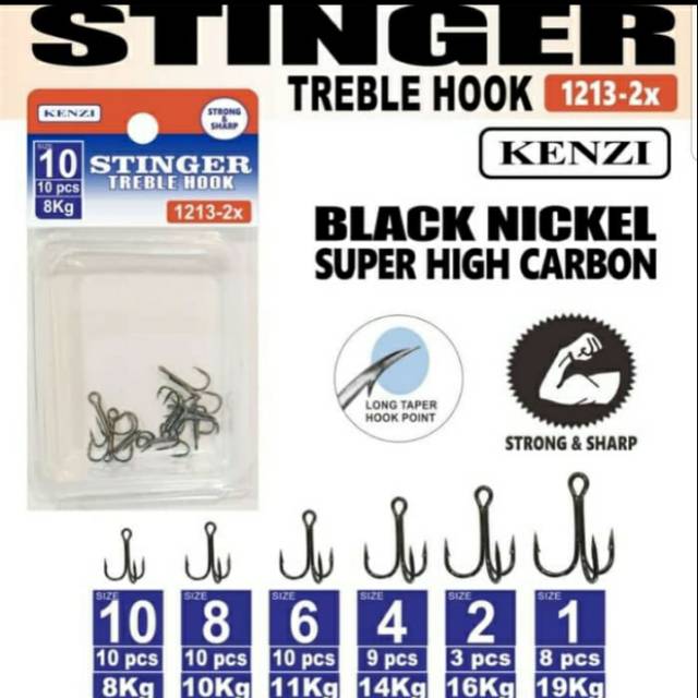 TREBLE HOOK KENZI STINGER 1213 (2X STRONG) | Shopee Philippines