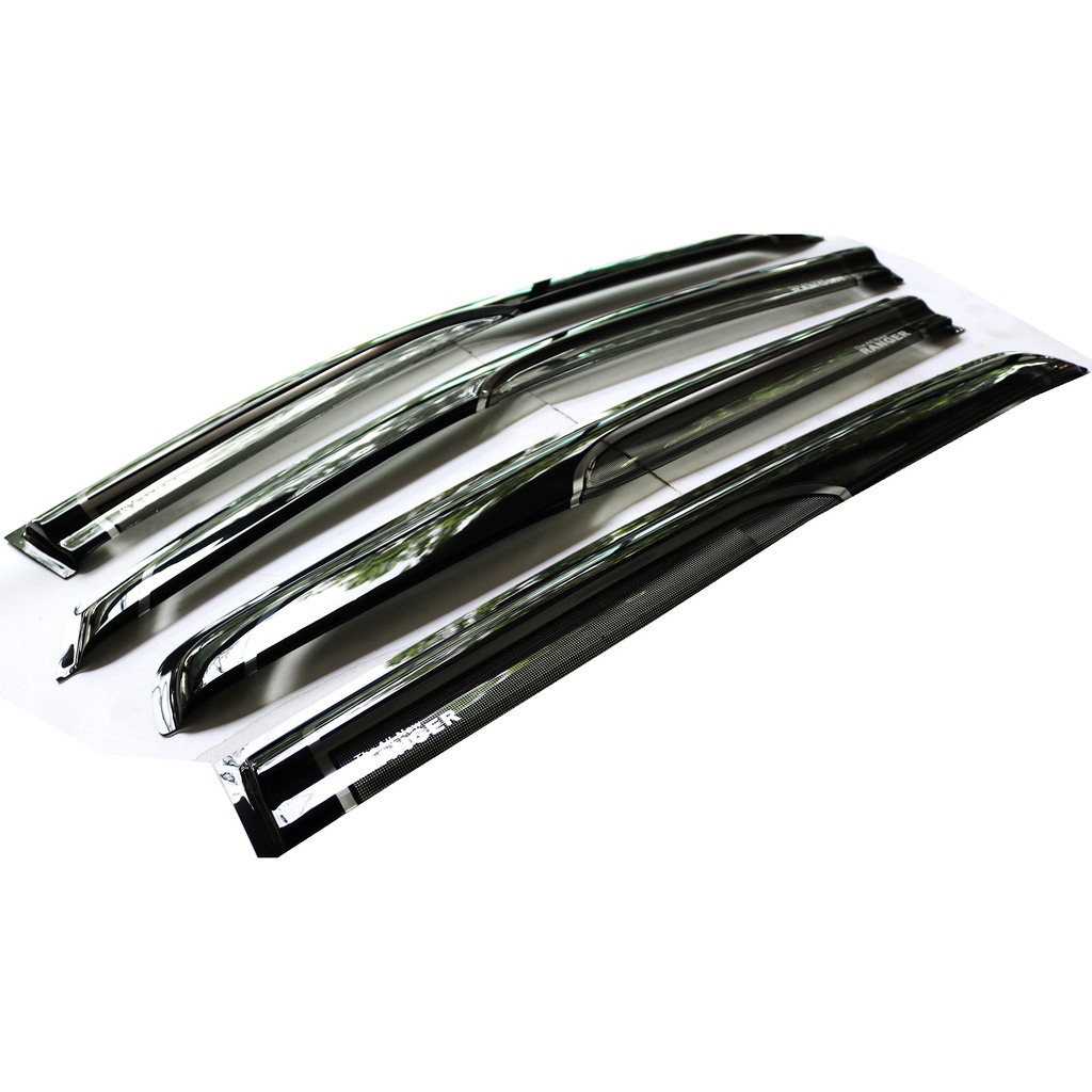 2014-2022 FORD RANGER T6 T7 T8 Gutter Rain Sun Visor 2 Tone Black ...