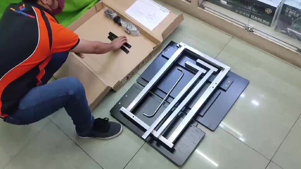 Computer Table GX468 Black & Beech w/ Drawer | Printer Shelf | Easy to ...