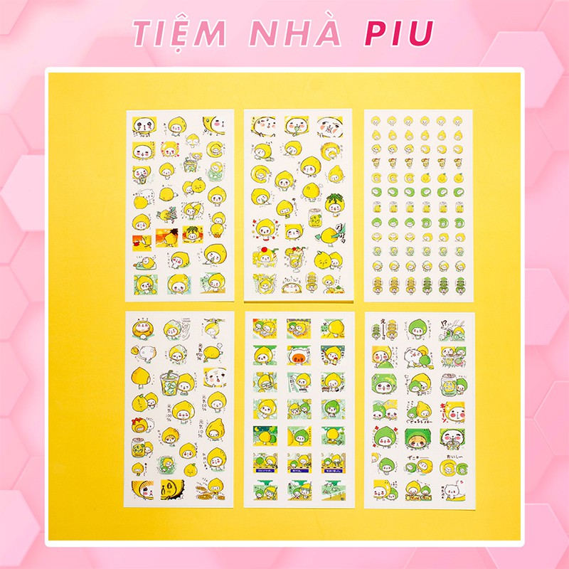 Cute sticker, cute and cute stickers, set of 6 cartoon characters to ...