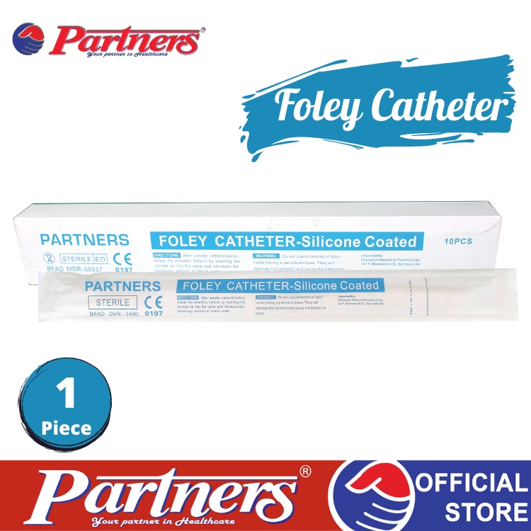 PARTNERS FOLEY CATHETER SILICONE COATED (1 Piece) | Shopee Philippines