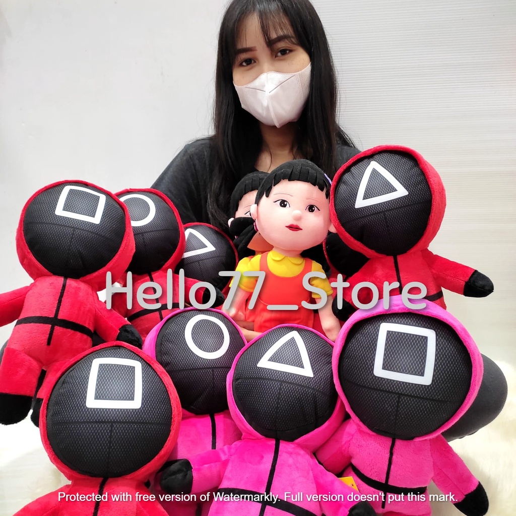 Hs/ Plush Squid Game Doll Masked Troops Korean Drama Viral | Shopee ...