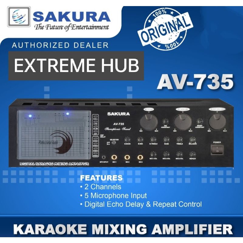 SAKURA AV-735 HIGH KARAOKE POWER AMPLEFIER | Shopee Philippines