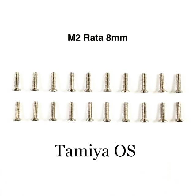 Rep Tamiya Screw M2 / Flat Bolt 8mm - 20 pcs (NS622) - Tamiya Bolt ...