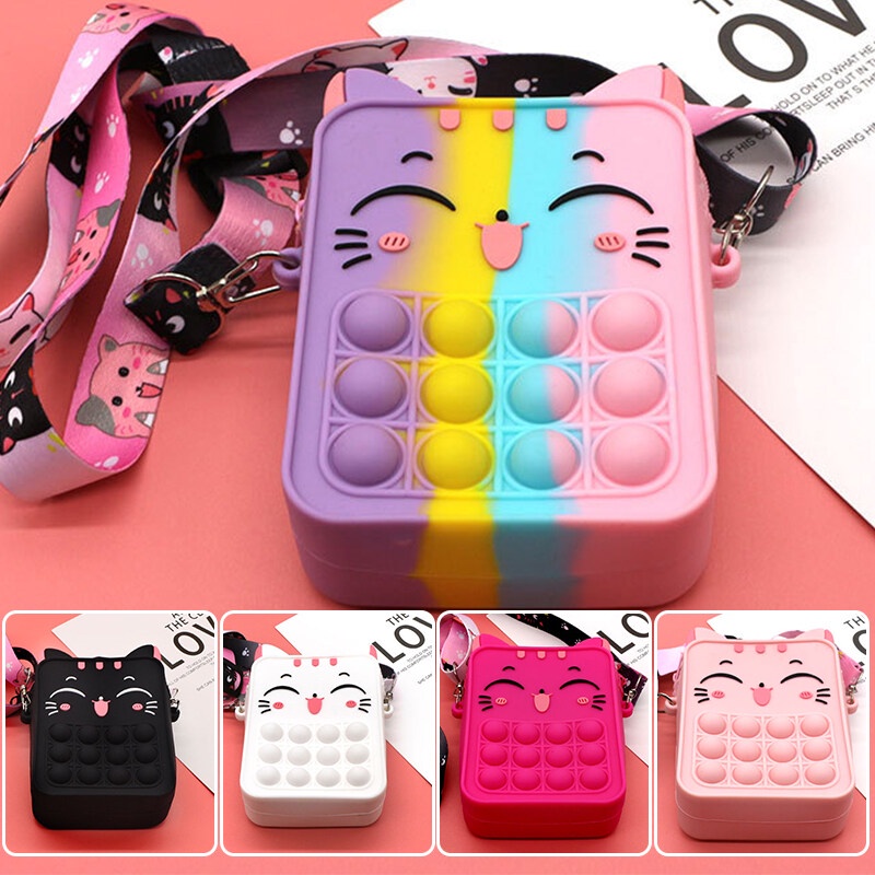 LfCXFidget Pop Purse for Girls Stress Release Push Bubble Sensory ...