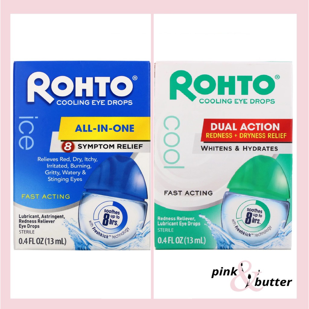 [ON HAND] US Rohto Cooling Eye Drops Ice All-In-One / Cool Dual Action ...