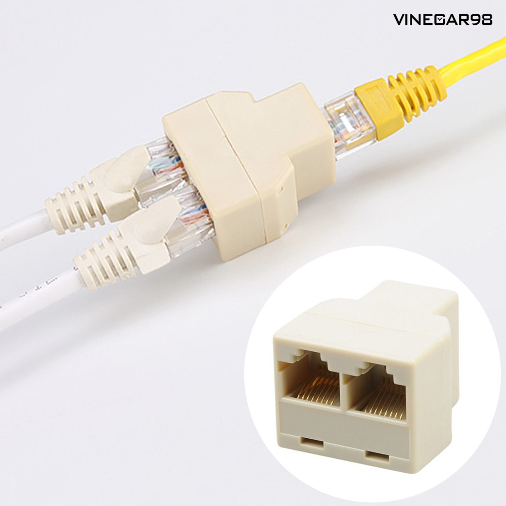 [Network] 1 to 2 Way Dual RJ45 Lan Ethernet Network Splitter Adapter ...
