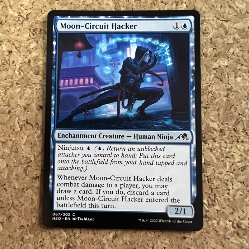 MTG MOON-CIRCUIT HACKER (HUMAN NINJA) KAMIGAWA NEON DYNASTY (BLUE ...