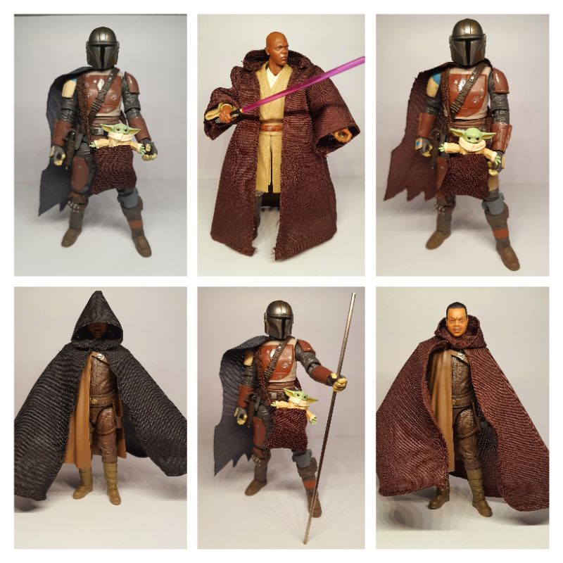 Star Wars Black Series Mandalorian Cape Jedi Robe Jedi Cloak Grogu ...