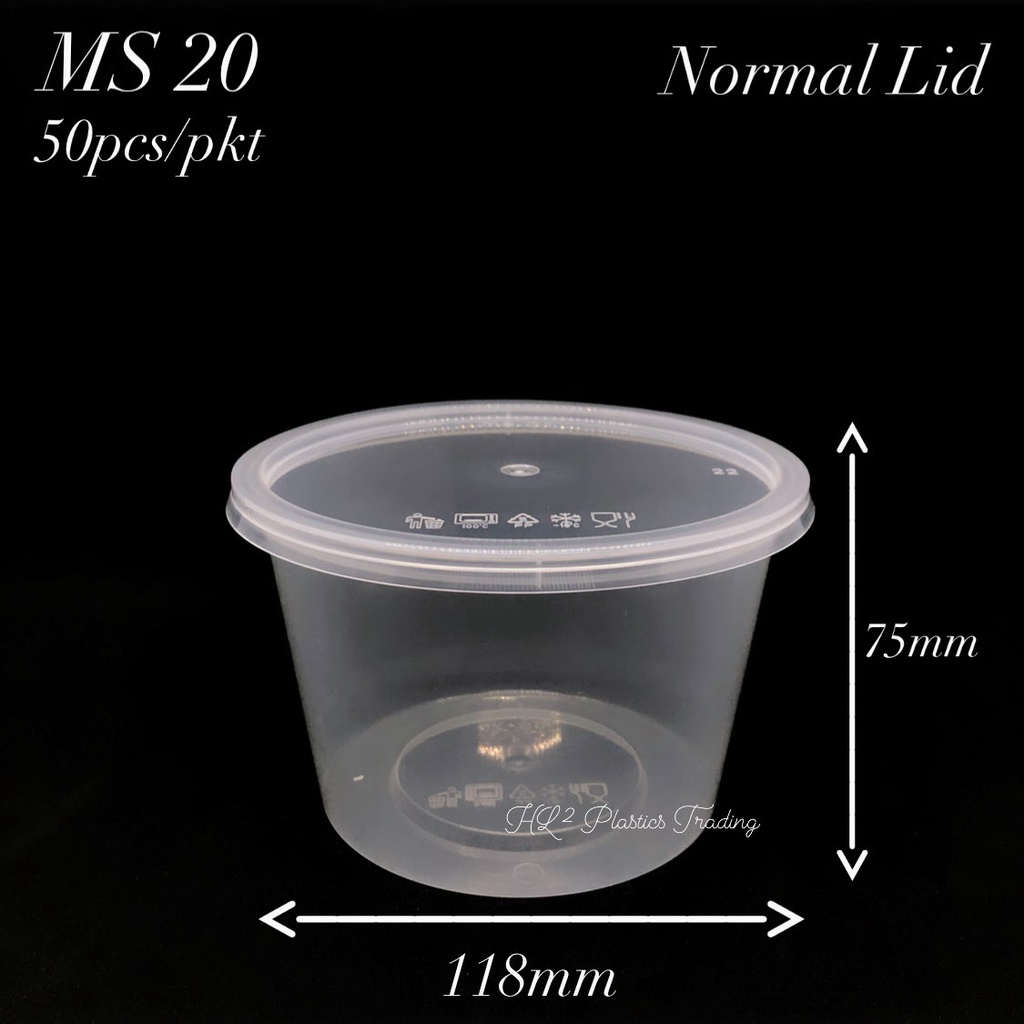 MS Venture - Microwave Round Container MS 20 Normal & Raised Height ...