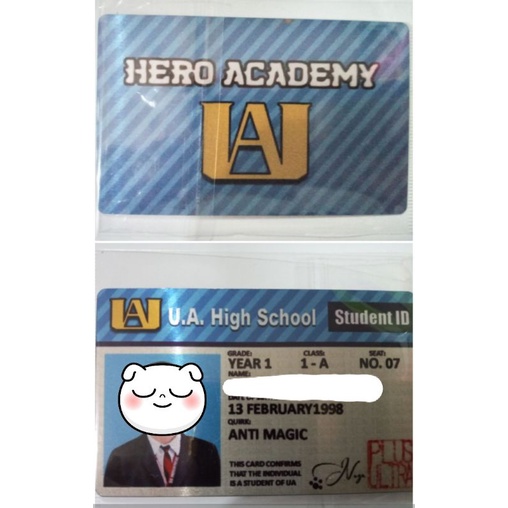 My Hero Academia Provisional Hero License Card Metallic | Shopee ...