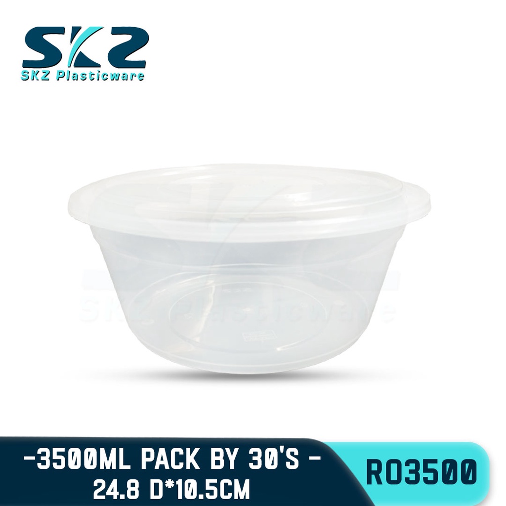 SKZ CLEAR CONTAINER ROUND SERIES R03500 3500ml ENVIRONMENTAL FRIENDLY ...
