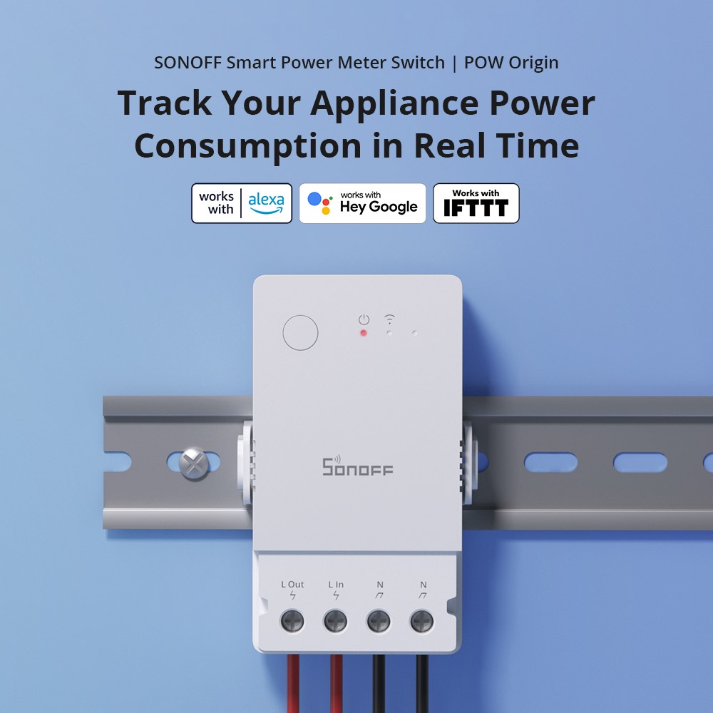 Sonoff Pow Origin 16A Smart WiFi Power Meter Switch with Power Monitor | Shopee Philippines
