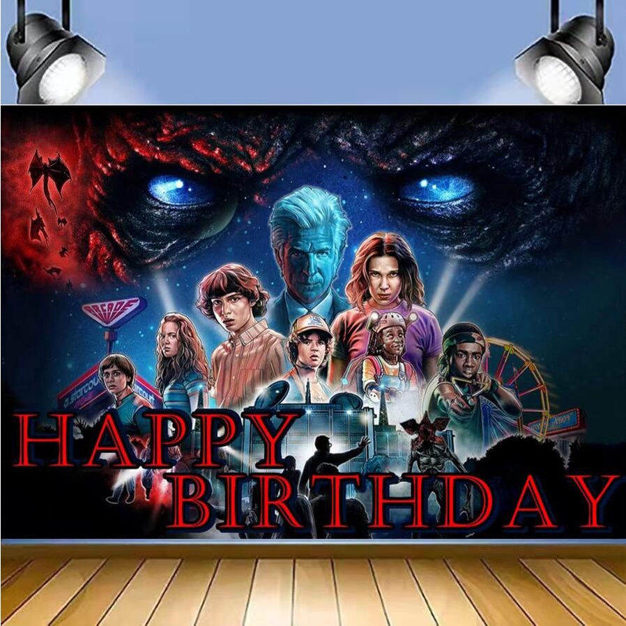 Stranger Things Backdrop Stranger Party Supplies for Children Happy ...