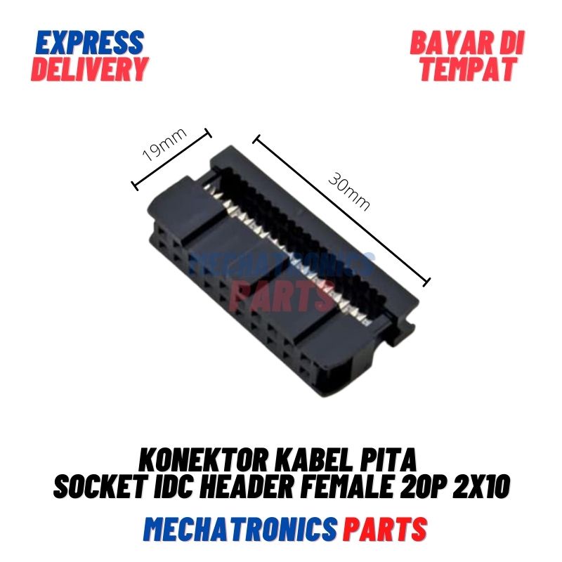 Cable Connector Ribbon SOCKET IDC SOCKET HEADER FEMALE 20P 20pin 2X10 ...