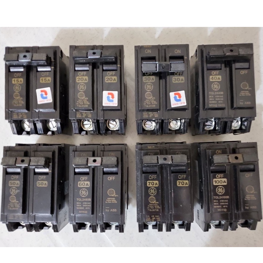 ABB-GE PLUG-IN CIRCUIT BREAKER TQL 15-100 AMPERE 2 POLE (SINGLE PHASE) | Shopee Philippines