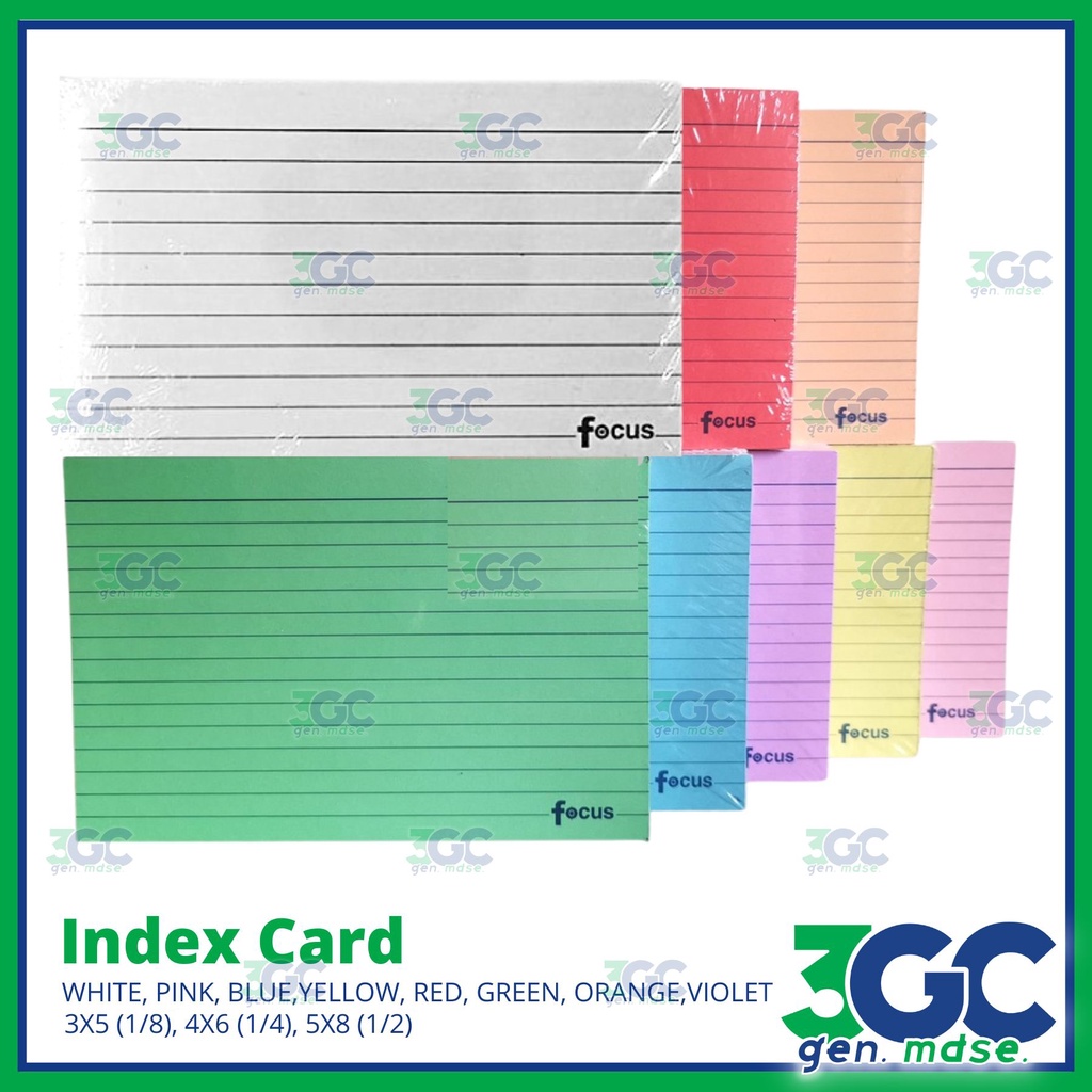 Colored Lined Index Cards - 100-Pack for Productive Note-Taking ...