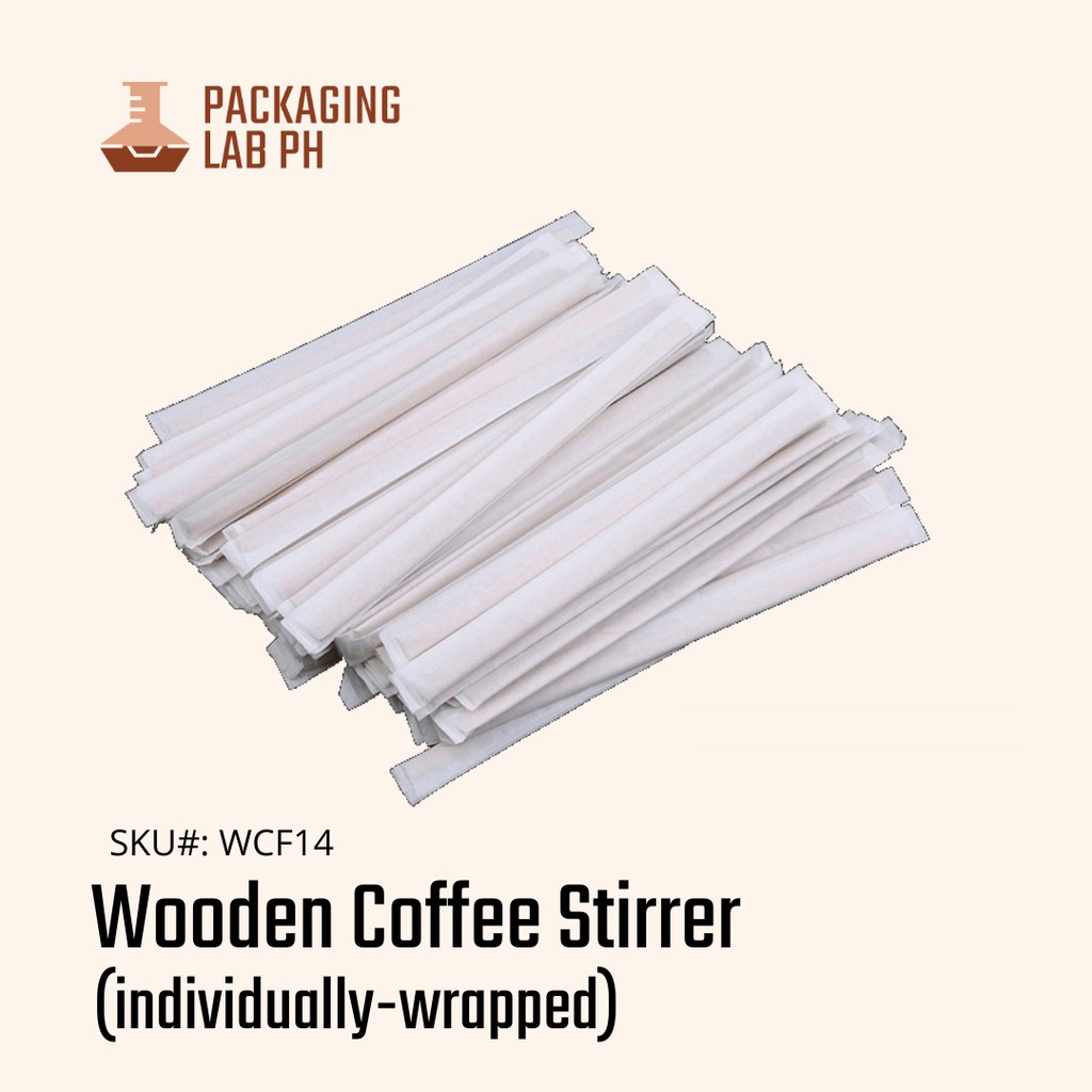 [500pcs] Thick Wooden Coffee Stirrer (Individually Wrapped) | Shopee ...