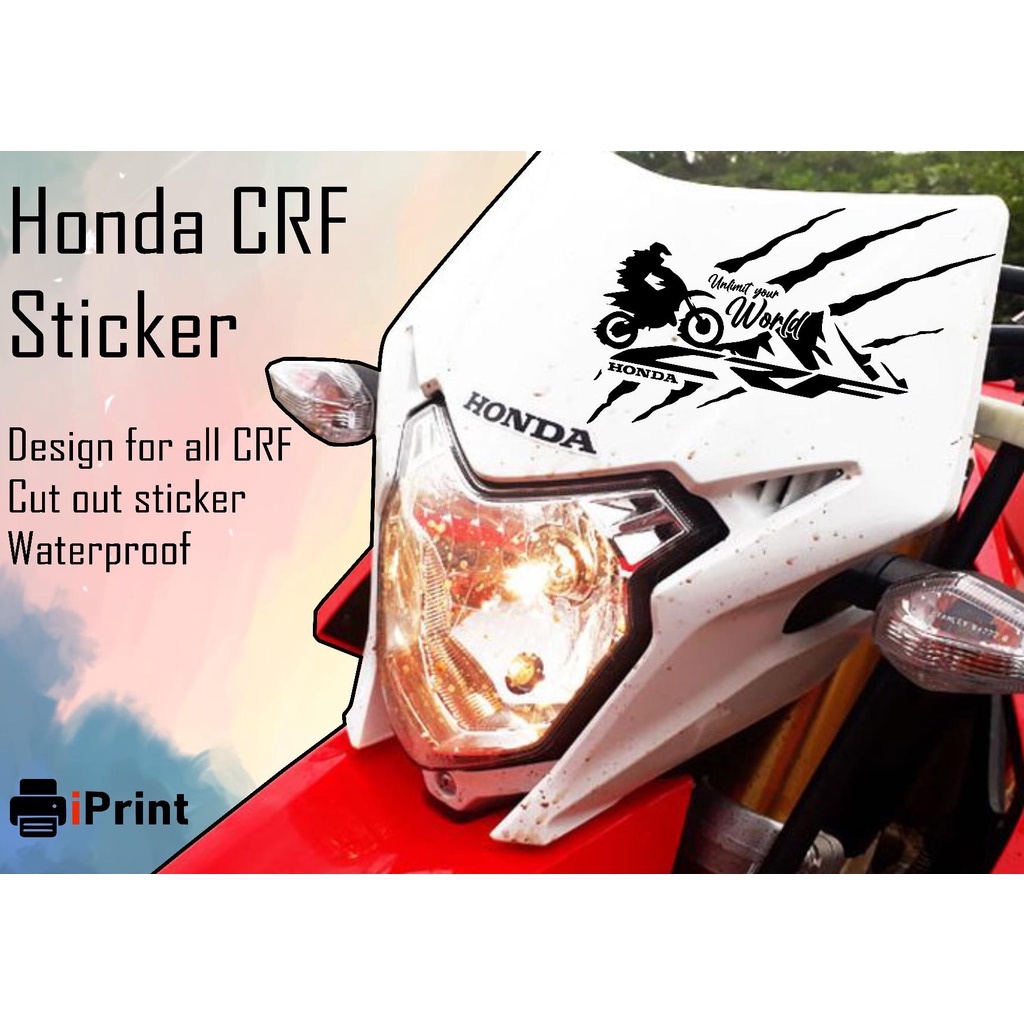 Honda CRF 150 Sticker - CRF 150/200/250/300 Decals, Cut out, Waterproof ...