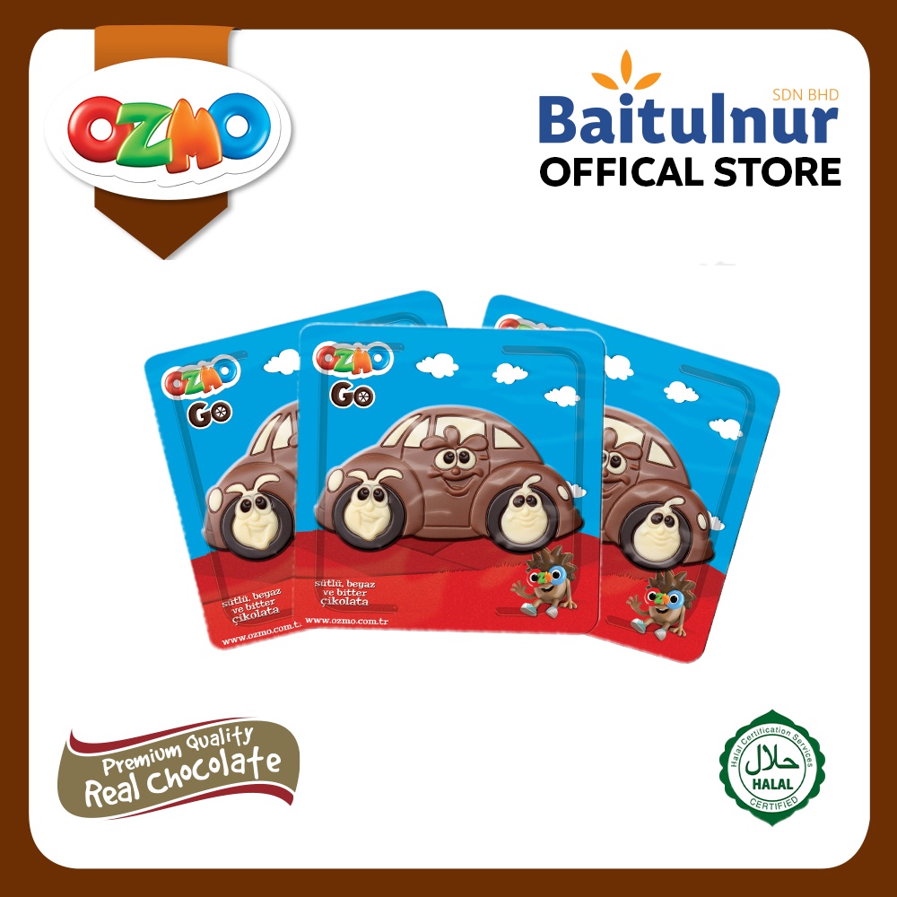 OZMO GO Milk, White and Bitter Shaped Chocolate 30G x 3pcs | Shopee ...