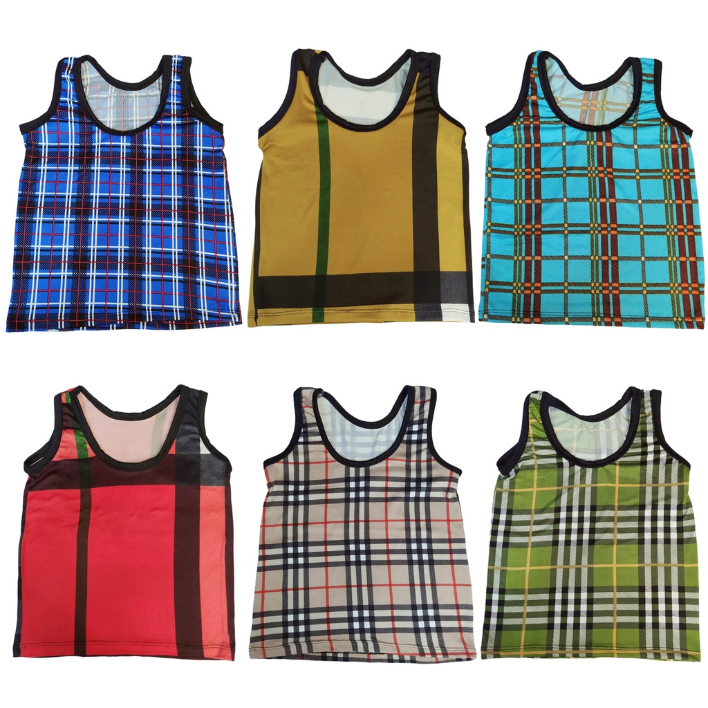 CHECKERD BIAS SANDO 1 PC KIDS SANDO WITH ASSORTED DESIGNS AND COLORS ...