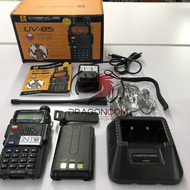 Cignus UV-85 or UV85 Dual Band 5 Watts Two Way Radio with FREE Jacket ...