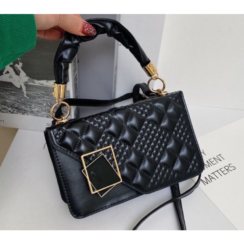 AW Korean version of the diamond square bag INS fashion sling bag women ...